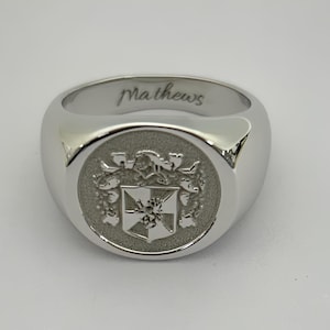 Personalized Family Signet Ring Silver Sterling 925 | Custom Family ...