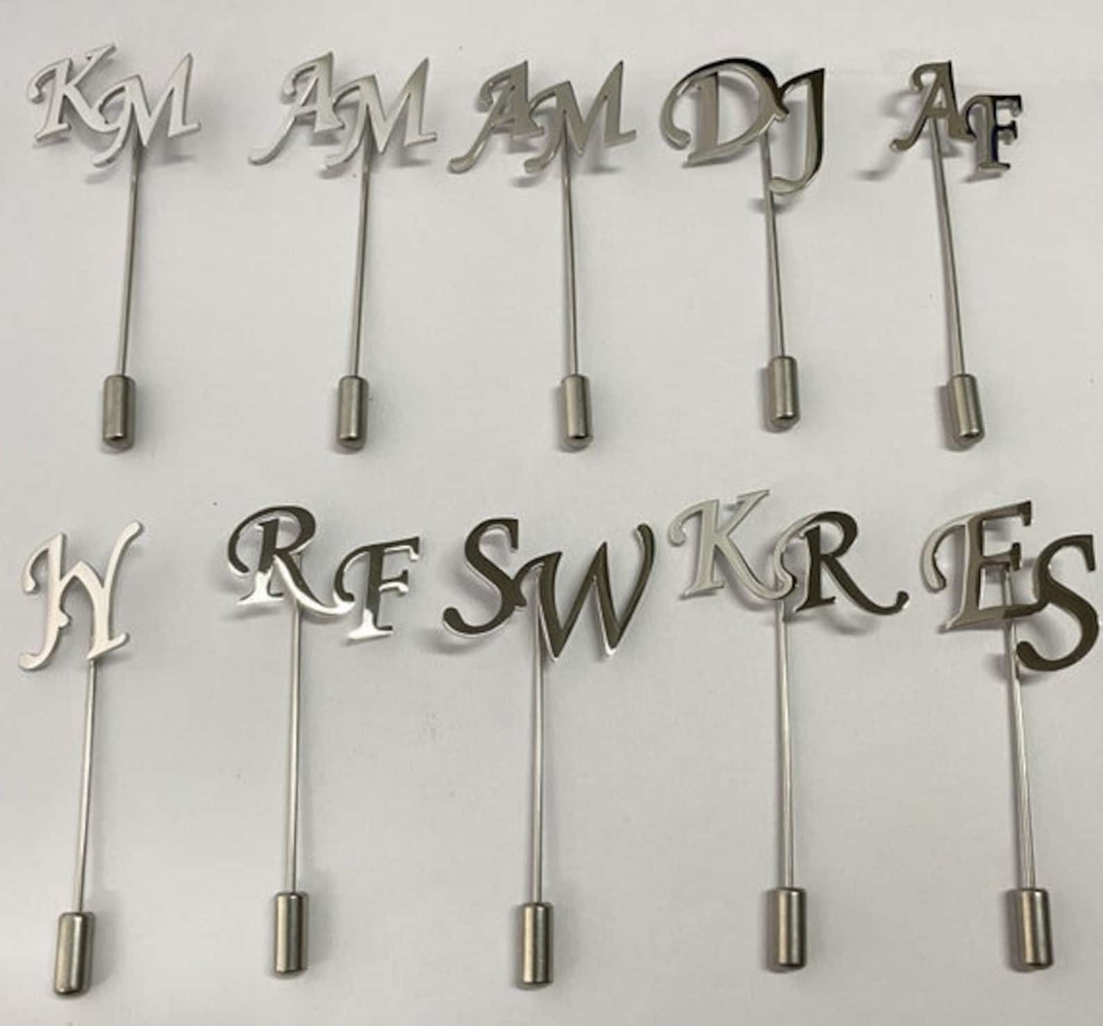 Personalized Initial Name Lapel Pin Initial Lapel Pin Wedding Gift ...