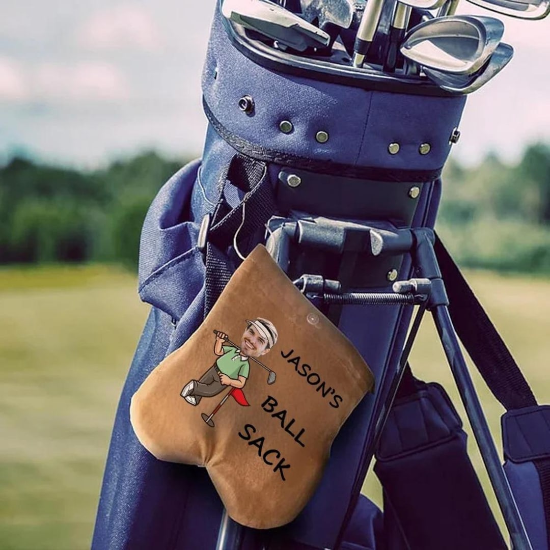 Personalized Name & Face Photo Golf Ball Sacks | Portable Flannelette ...