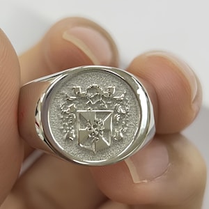 Personalized Family Signet Ring Silver Sterling 925 | Custom Family ...