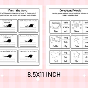 Compound Words, Learn to Read CVC Words, Kindergarten Reading ...