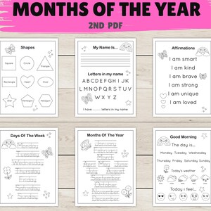Months of the Year Worksheet,preschool, Kids Coloring and Activity ...