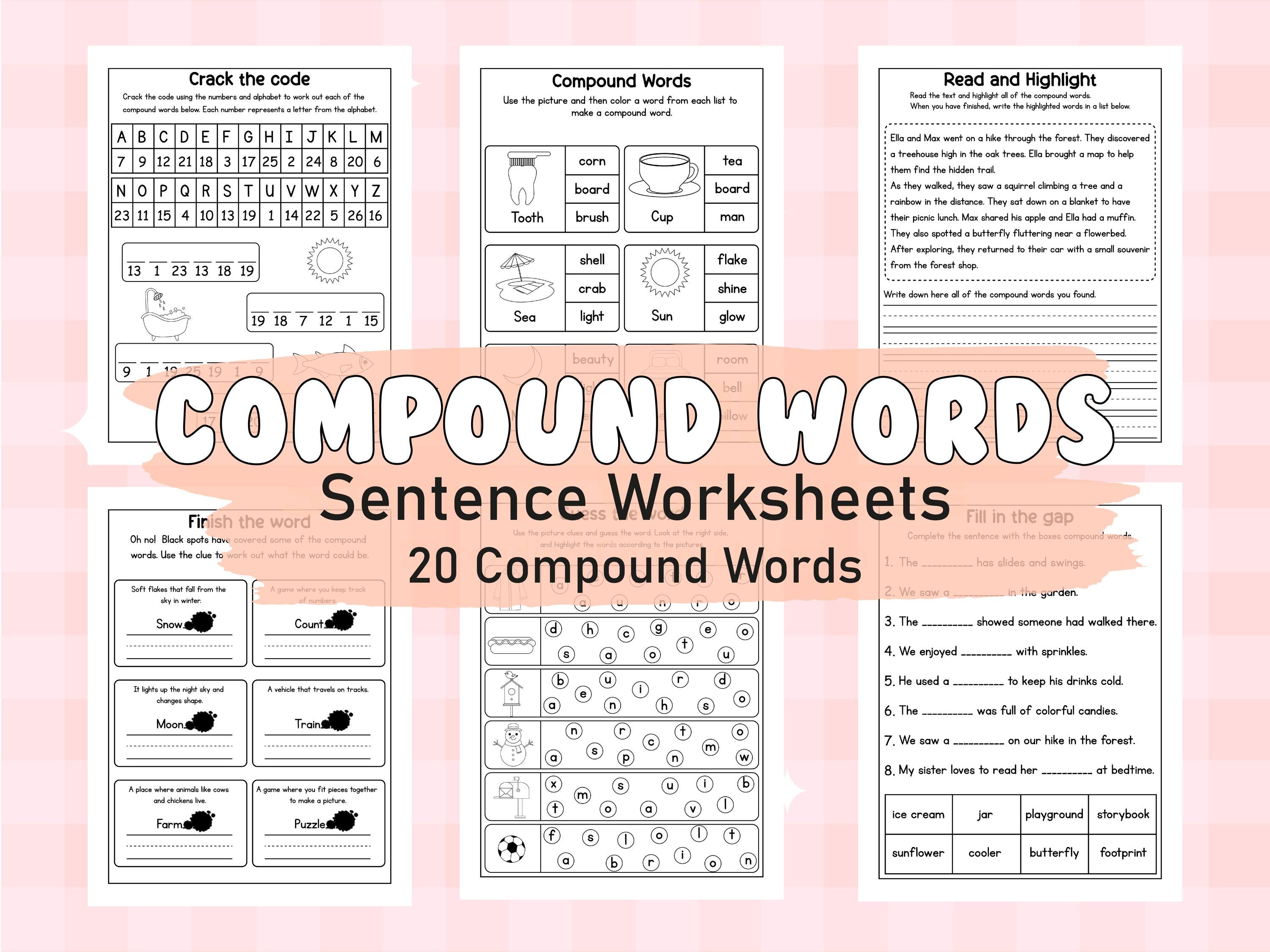 Compound Words, Learn to Read CVC Words, Kindergarten Reading ...