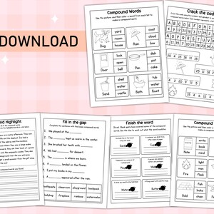 Compound Words, Learn to Read CVC Words, Kindergarten Reading ...