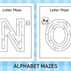 Letter Mazes, Uppercase A-Z, Kids Fun Maze Activity Worksheets ...