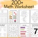 1250 Preschool Pre-k Kindergarten Learning Bundle, Kids Worksheet ...