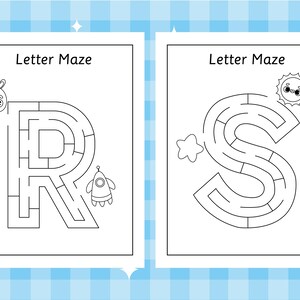 Letter Mazes, Uppercase A-Z, Kids Fun Maze Activity Worksheets ...