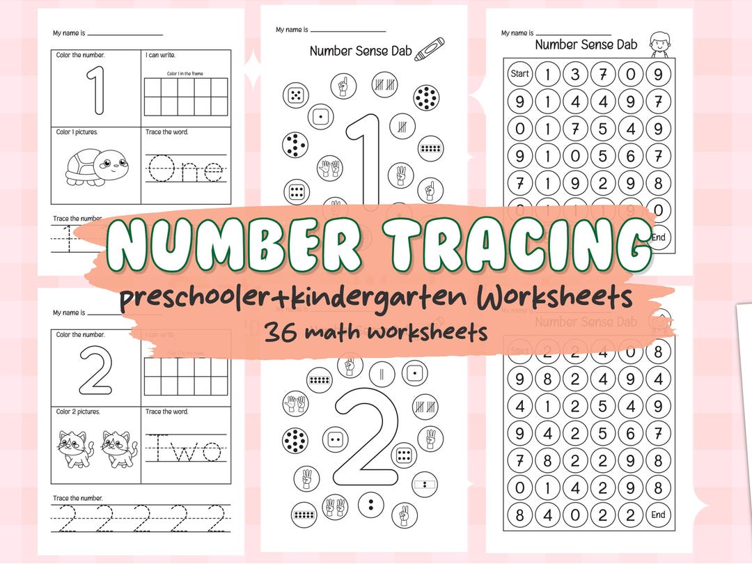 Number Activity Book Bundle - 60 Printable Activities for Kids ...