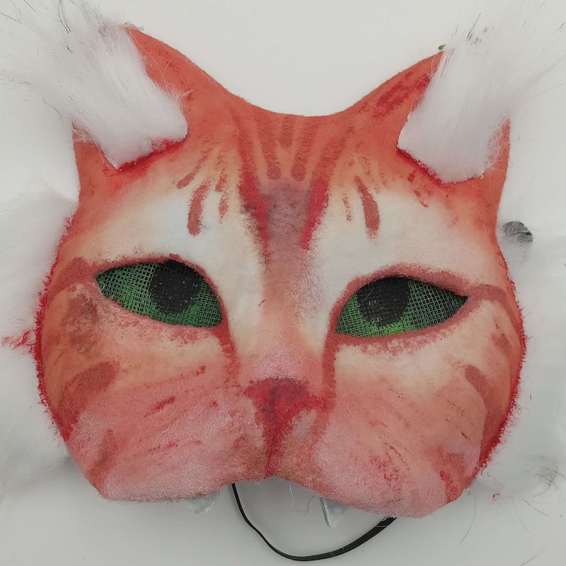 Therian Orange Tabby Cat Mask - Etsy