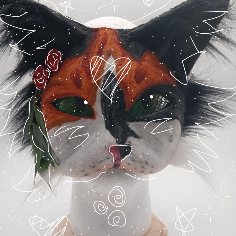 Calico Cat Therian Mask - Etsy