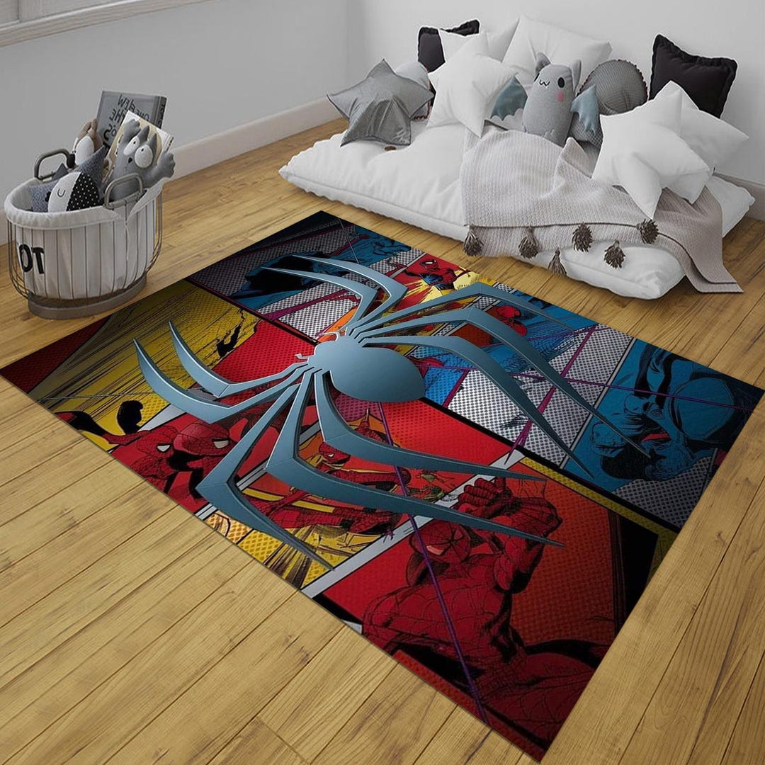 Amazing Spider Man Rug, Spiderman Rug, Avenger Rug, Comic Superhero Rug ...