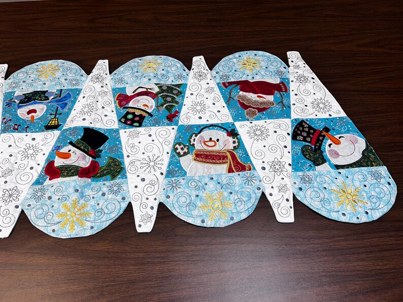 Snowman Table Runner - Etsy