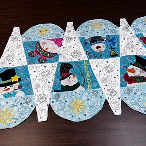 Snowman Table Runner - Etsy