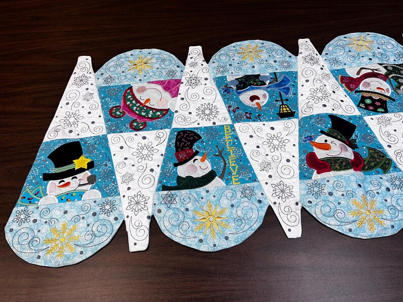 Snowman Table Runner - Etsy