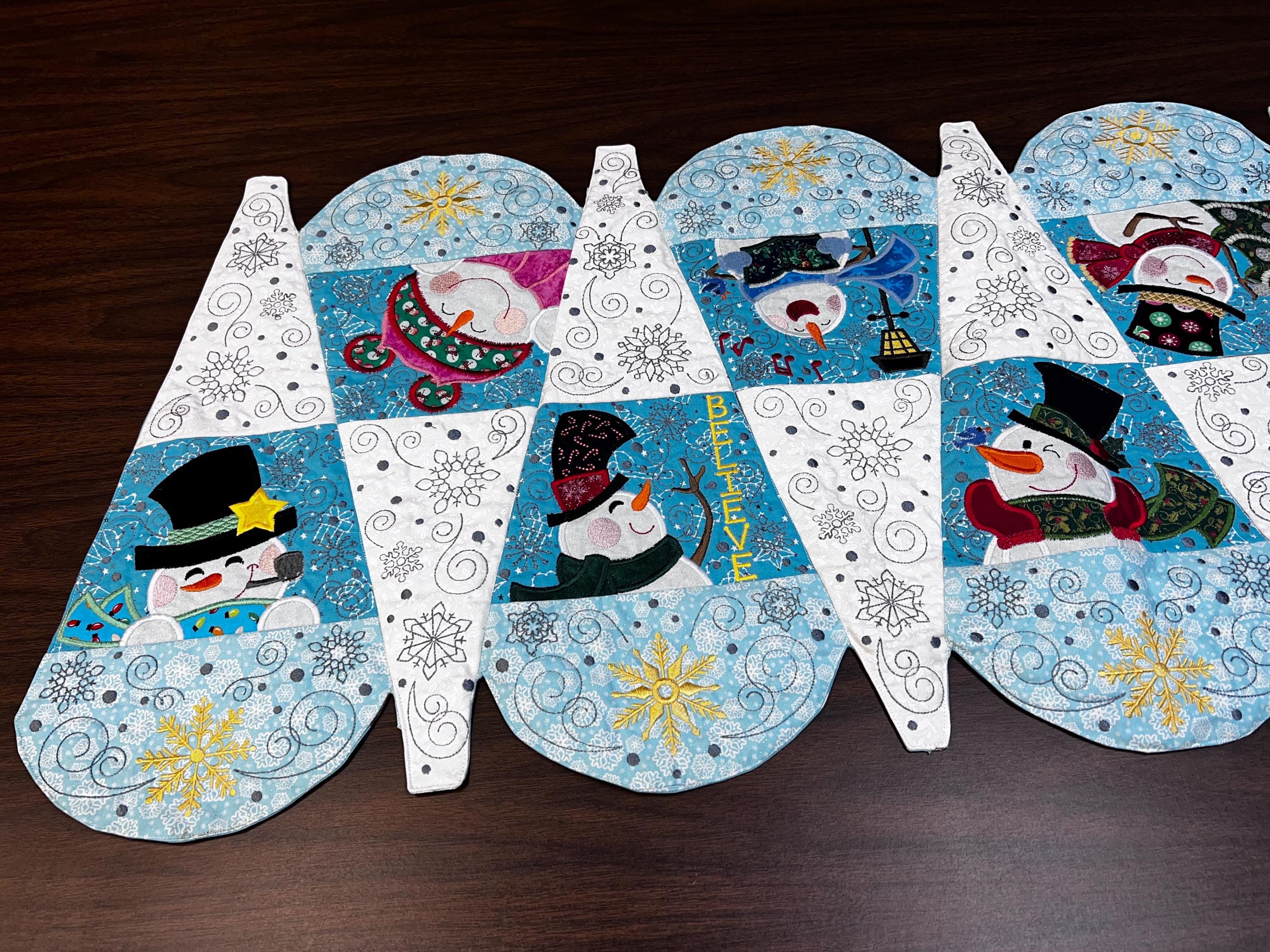 Snowman Table Runner - Etsy