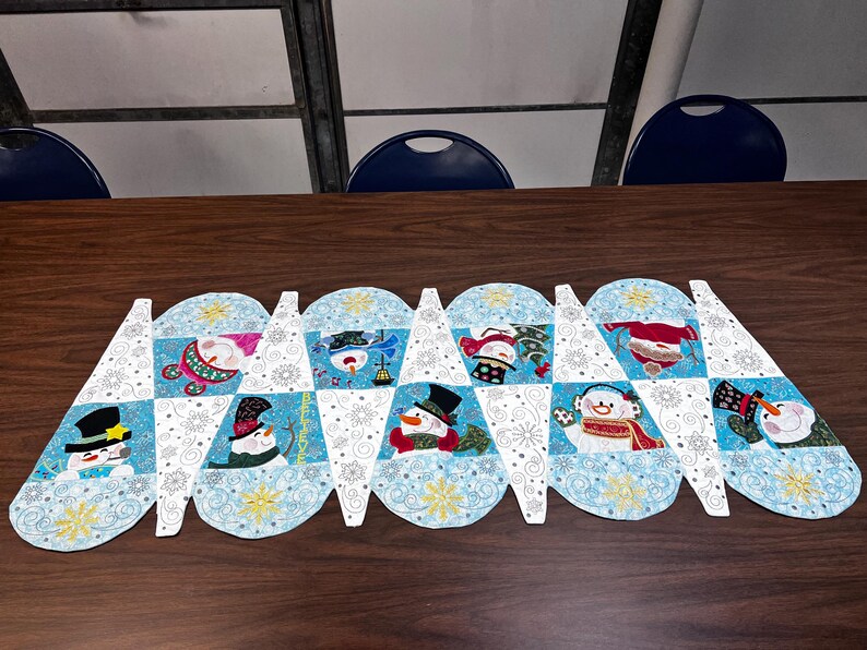 Snowman Table Runner - Etsy