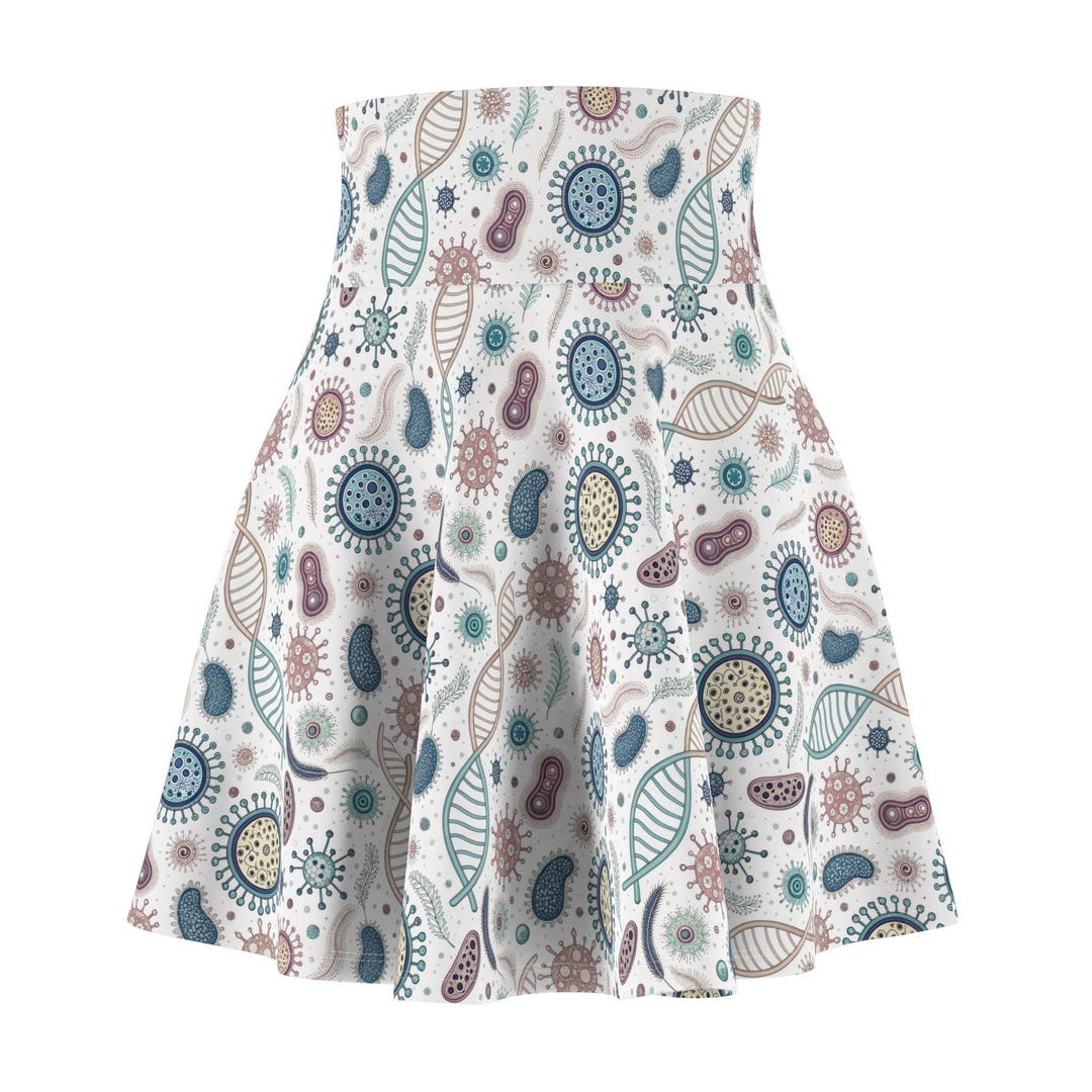 DNA Science Skater Skirt - Stretchy Fabric With Microbe Design - Etsy