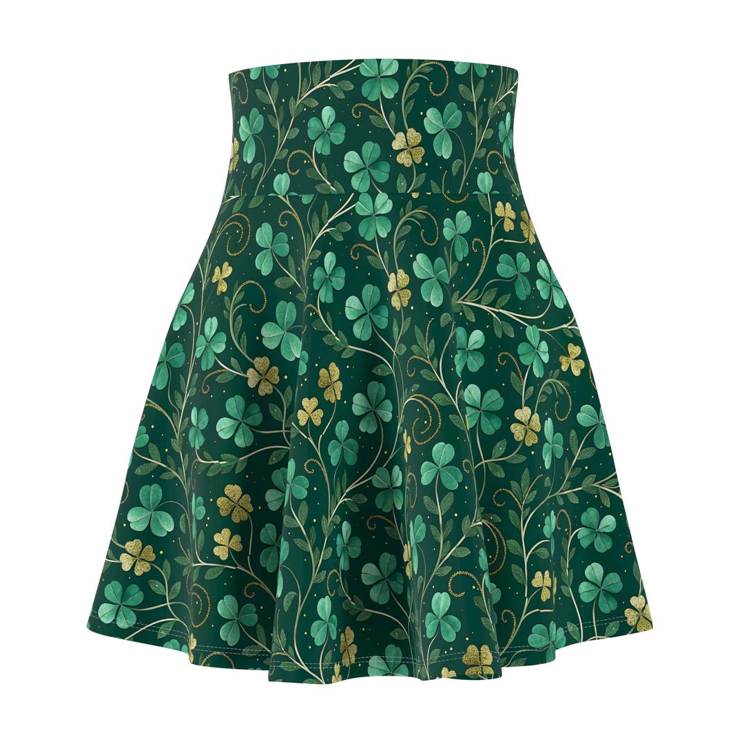 Skater Skirt: Green Shamrock Pattern - Light, Flowy Fit - Etsy