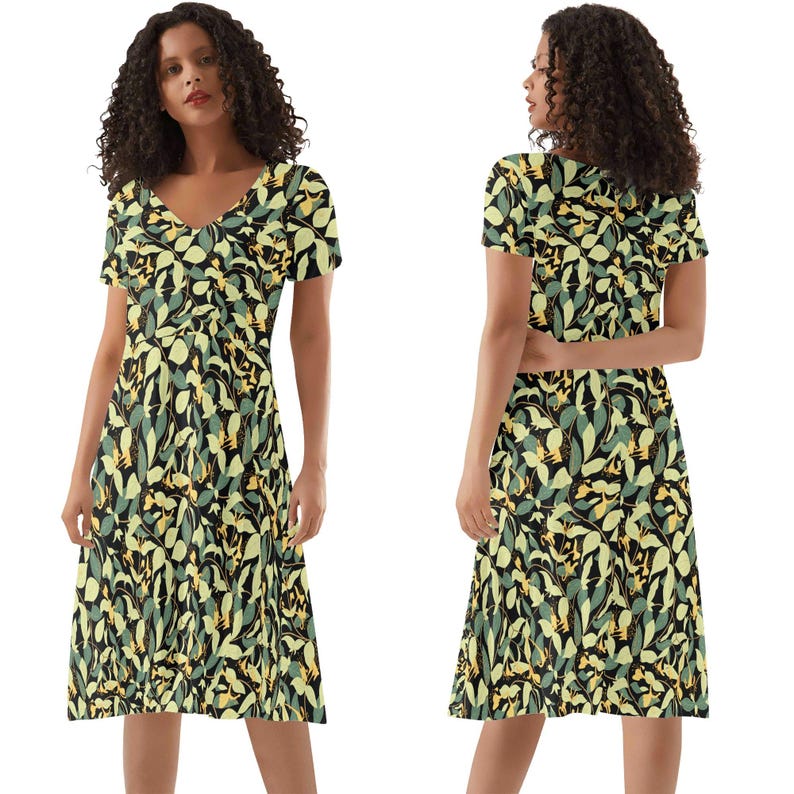 Botanical Couple Matching Midi Dress and Men’s Shirt Honeysuckle ...