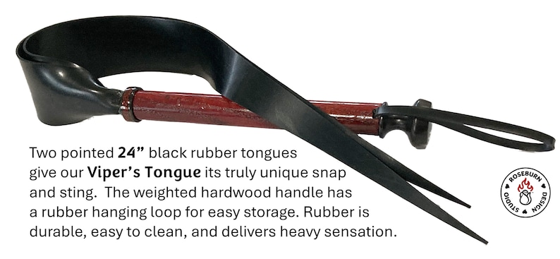 Viper's Tongue 24" Rubber and Hardwood Whip - Etsy