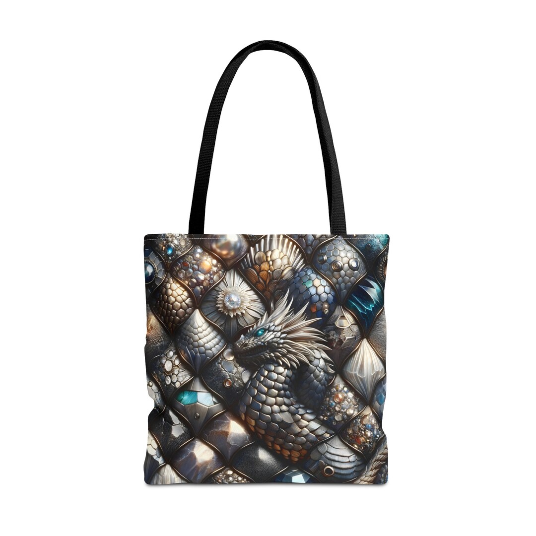 Metallic Treasures Dragon Scale Tote, Dragon Tote, Fantasy Tote, Dragon ...