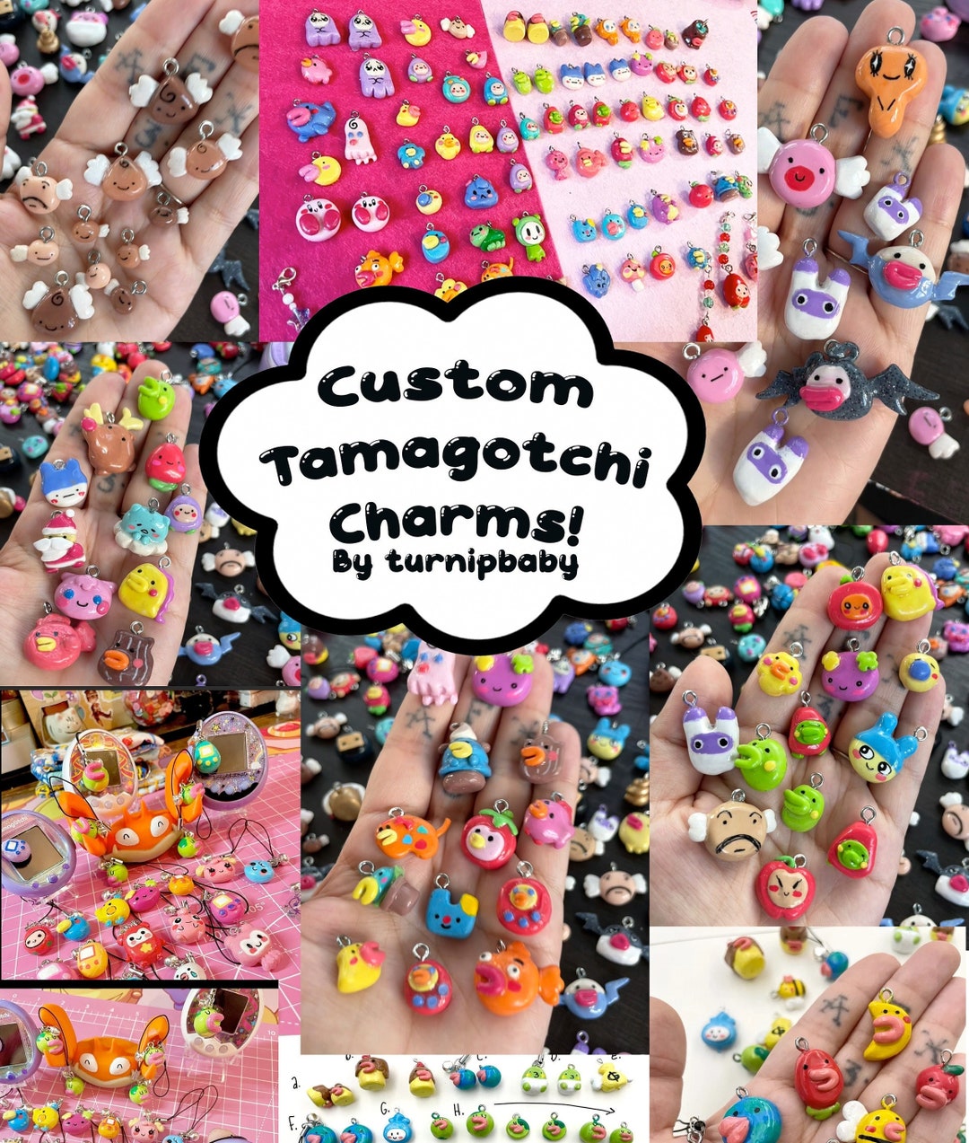 CUSTOM Handmade Tamagotchi Charms Accessories - Etsy
