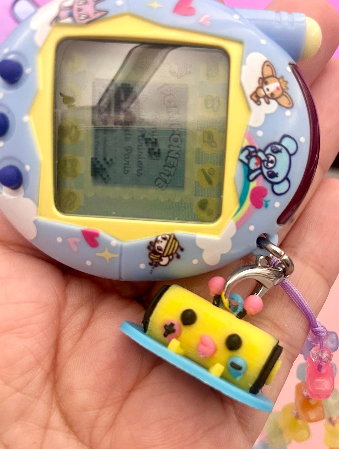 Tama Low Battery Charm!- 3D Printed Tamagotchi Character Charm! - Etsy