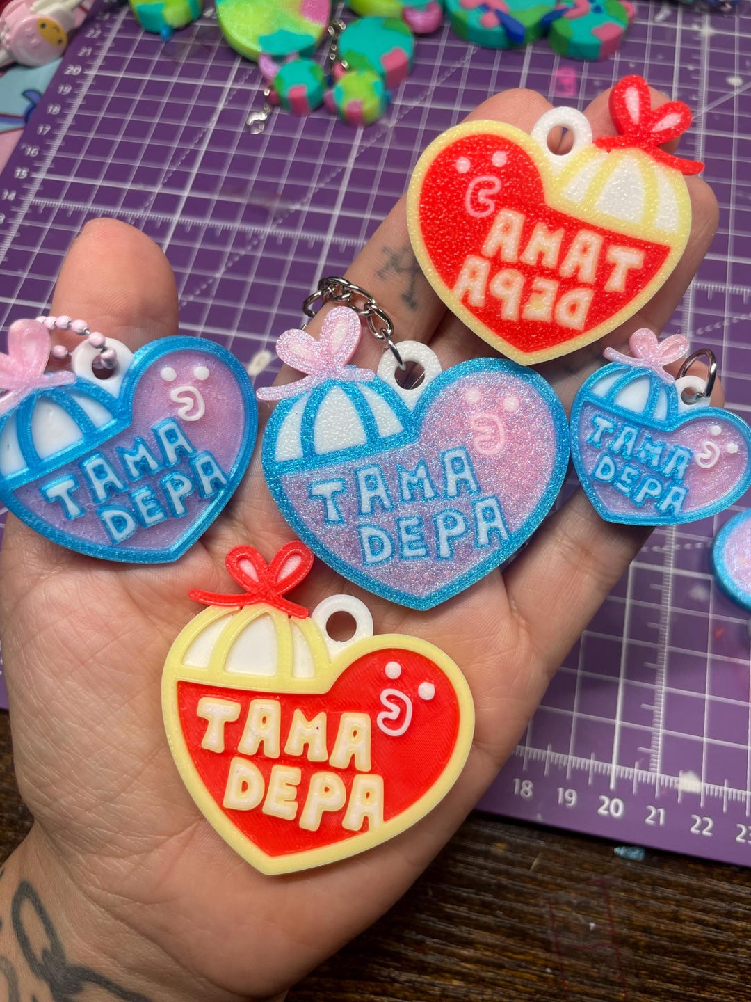 Tama Depa! - 3D Printed Tamagotchi Character Charm! - Etsy
