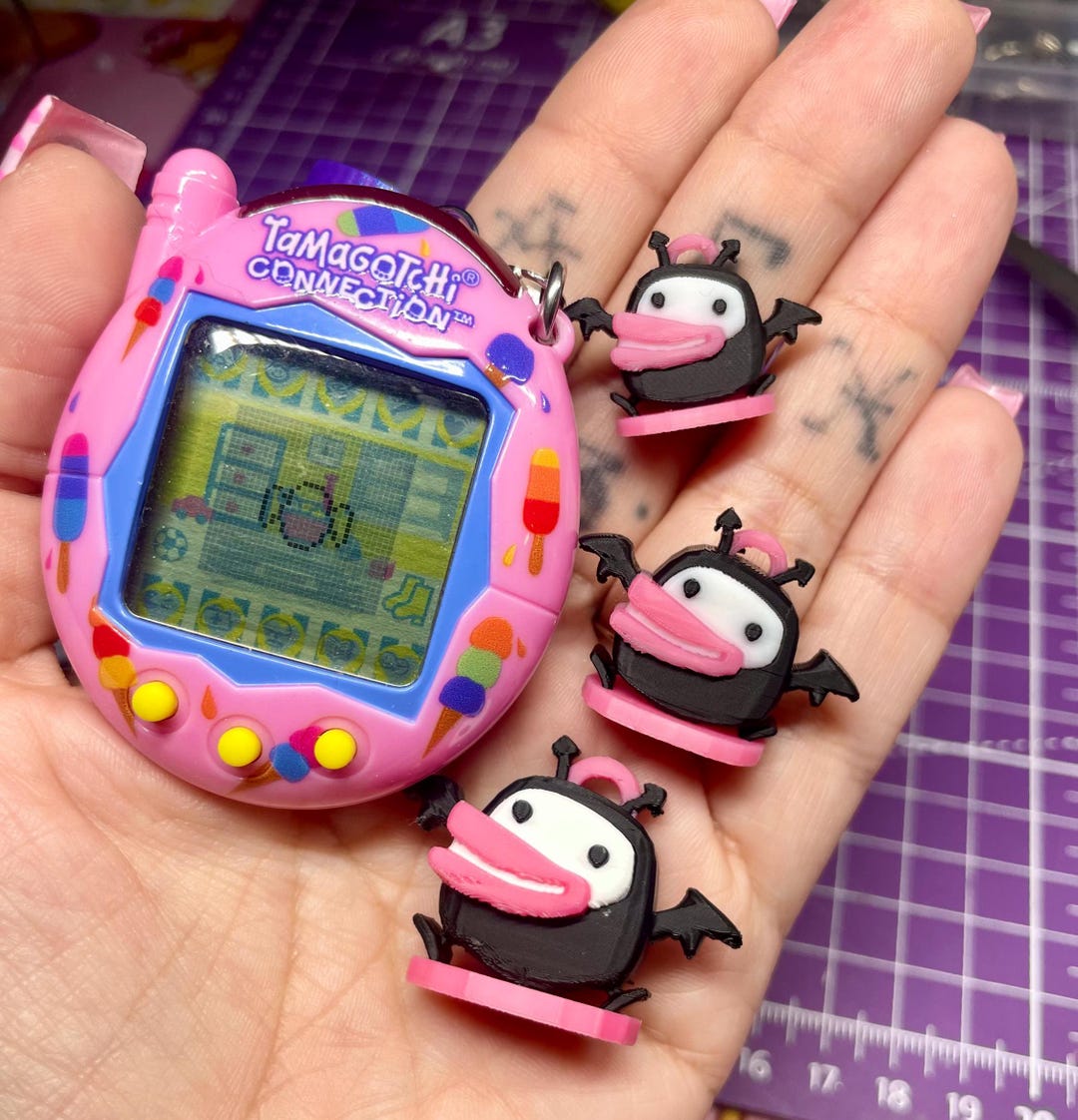 Devilitchi/devilgotchi!- 3D Printed Tamagotchi Character Charm! - Etsy