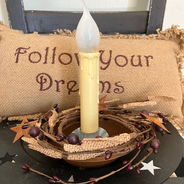 Primitive Electric Candle - Etsy