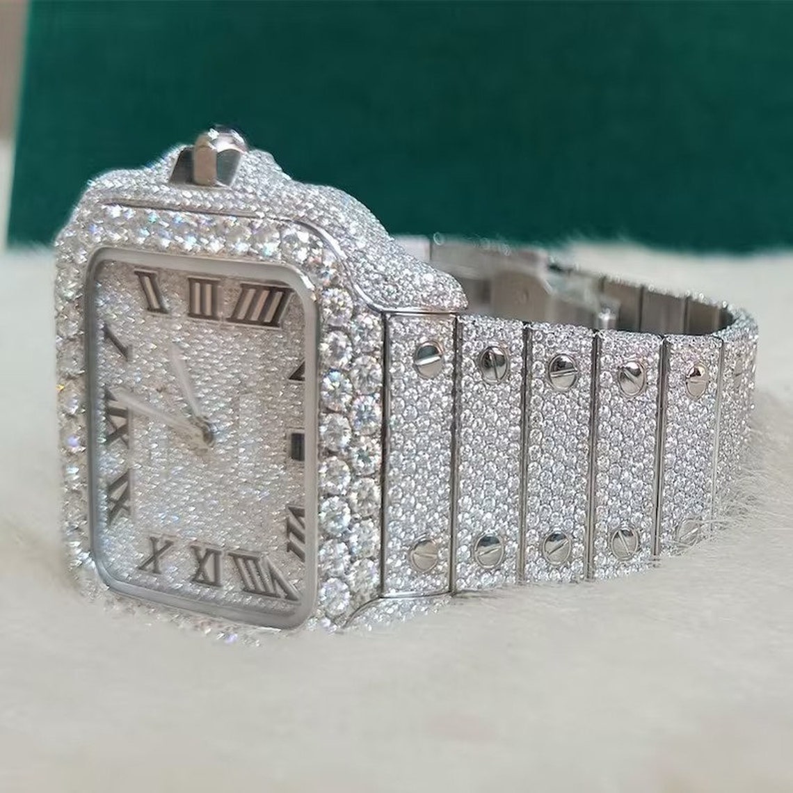 Moissanite Watch Iced Out Watches, Luxury Fully Automatic VVV ...