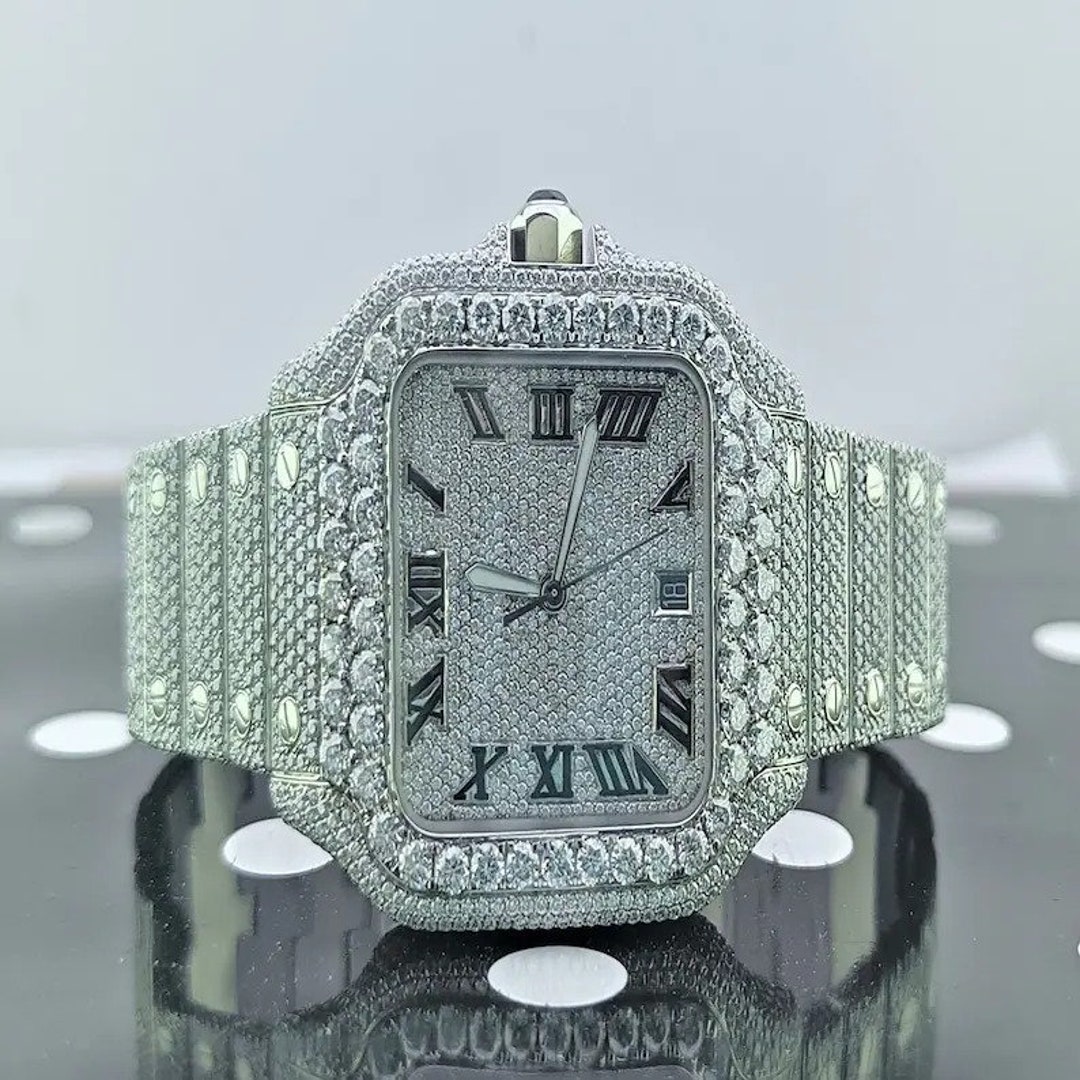 Moissanite Watch Iced Out Watches, Luxury Fully Automatic VVV ...