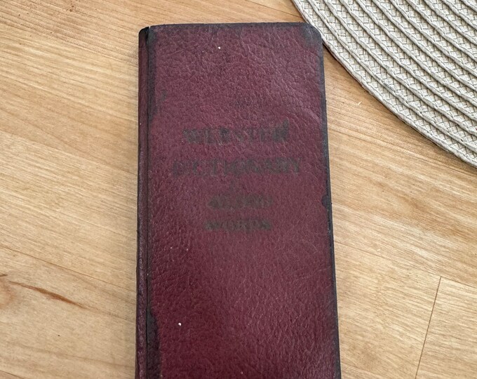 Vintage Webster Dictionary - Etsy