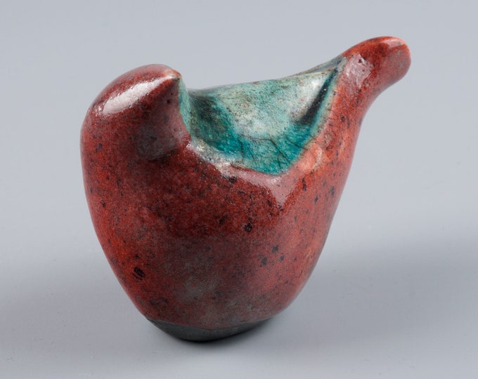 Jade Winged Robin - Enchanted Birds Collection - Unique Handmade Glazed ...