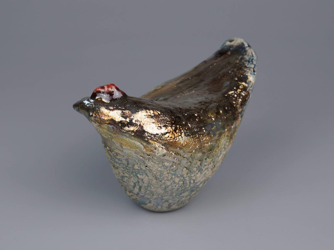 The Prosperity Bird Enchanted Bird of Abundant Blessings Unique Glazed ...