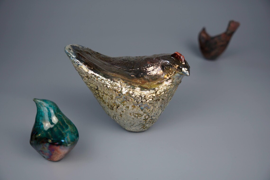 The Prosperity Bird Enchanted Bird of Abundant Blessings Unique Glazed ...