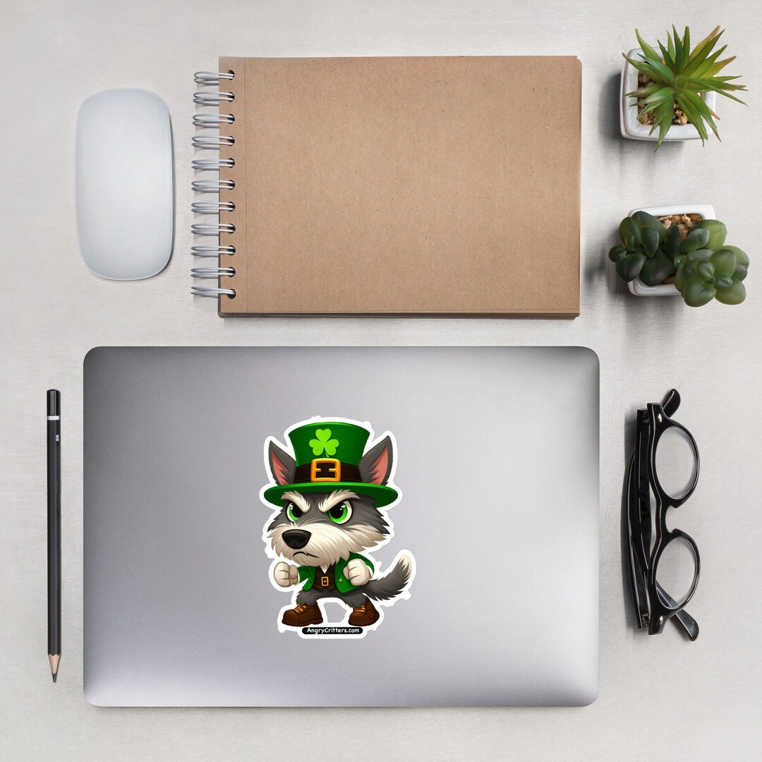 Angry Critters Irish Wolfhound Bubble-free Stickers - Etsy