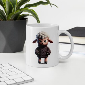 Angry Critters Lambasted Sweater, White Glossy Mug - Etsy