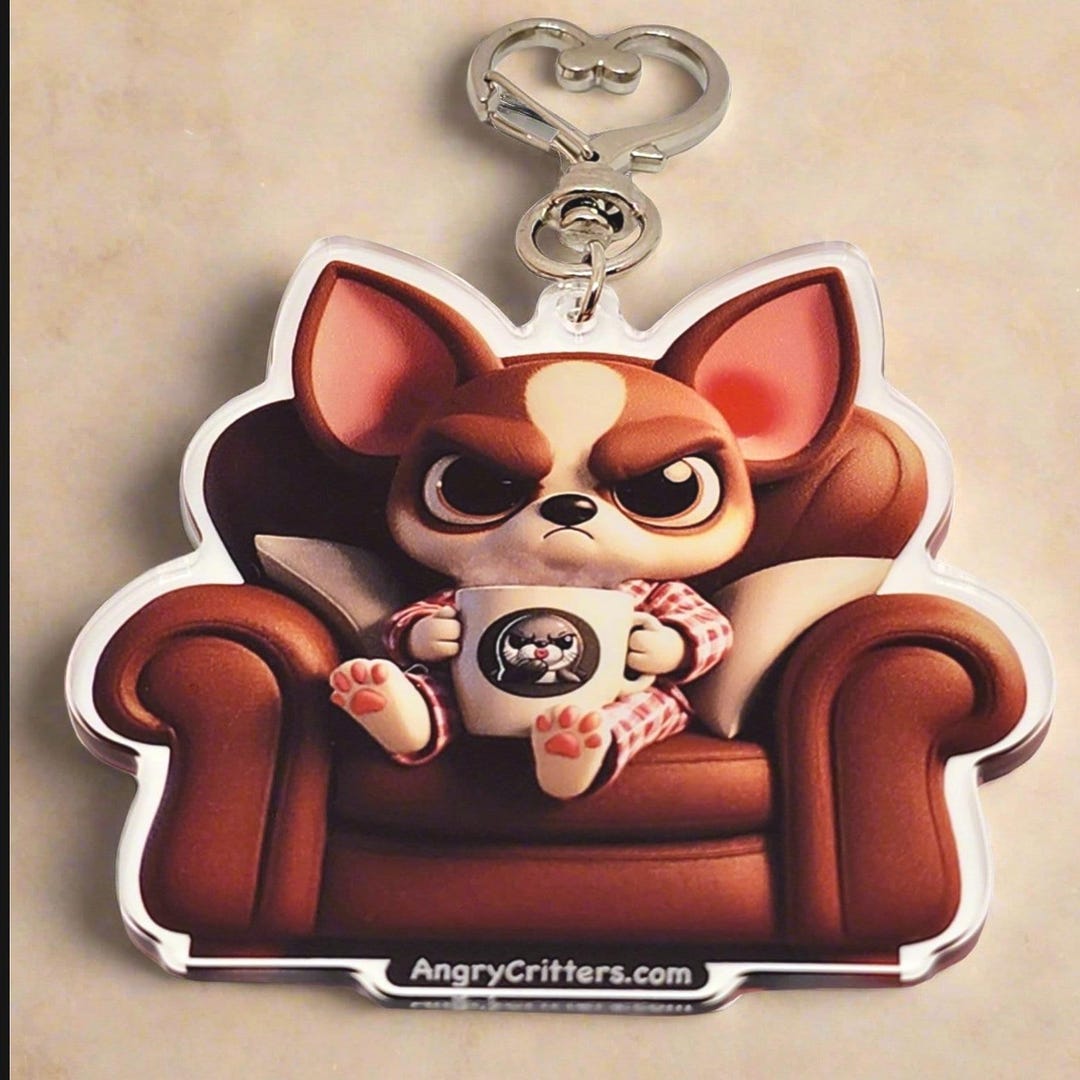 Angry Critters Acrylic Keychains - Etsy
