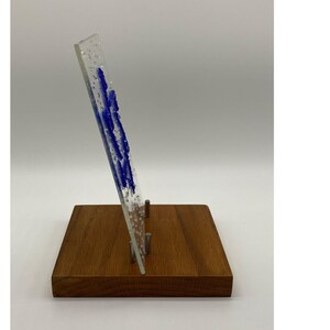 Star of David Fused Glass Sculpture W/ Base, Magen David, Hanukkah ...