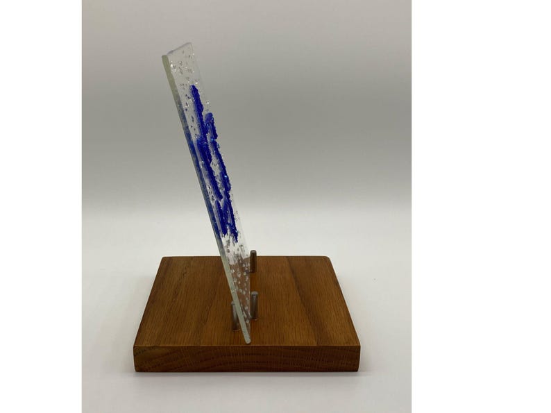 Star of David Fused Glass Sculpture W/ Base, Magen David, Hanukkah ...