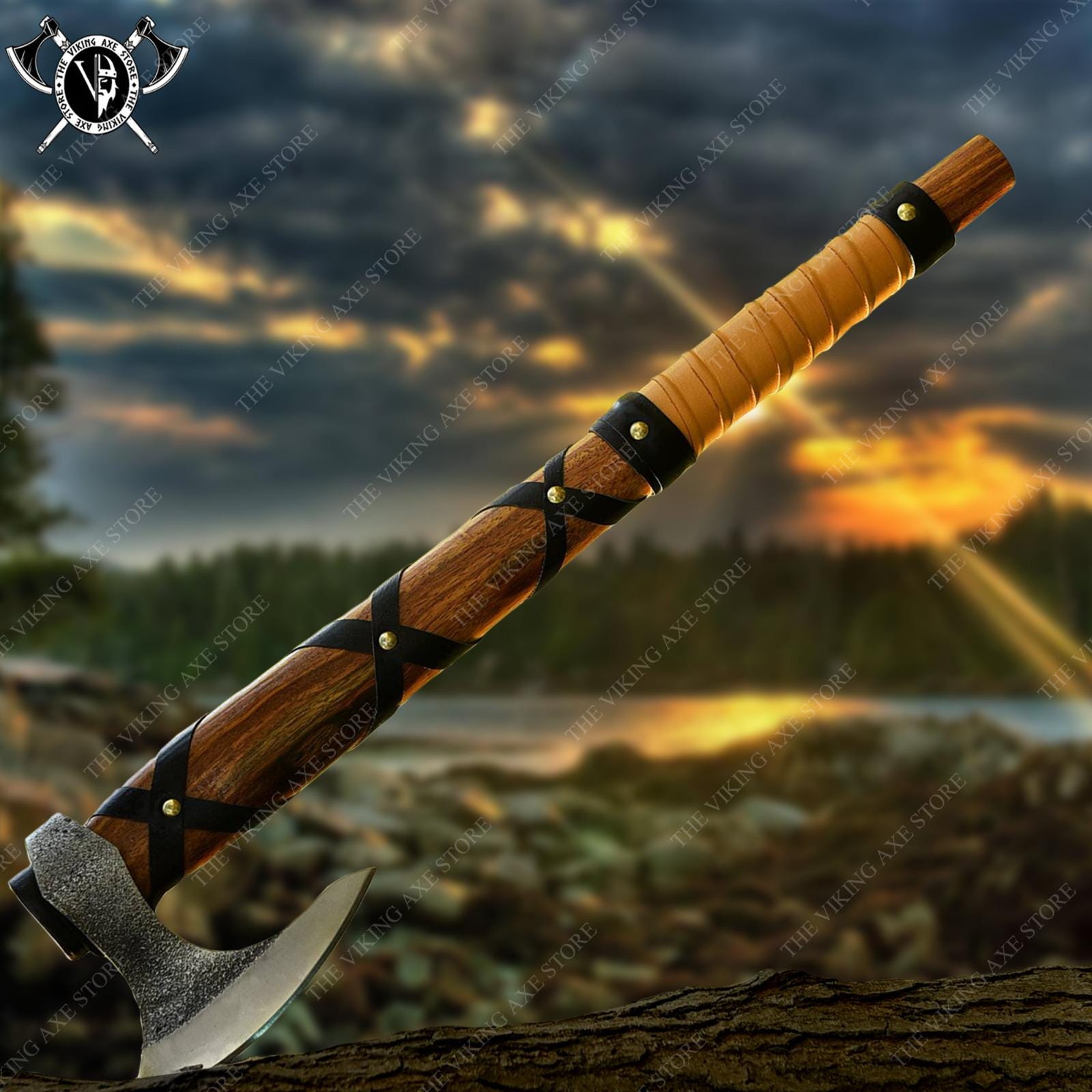 Hand Forged Viking Axe: Bearded Tomahawk With Leather Sheath - Etsy