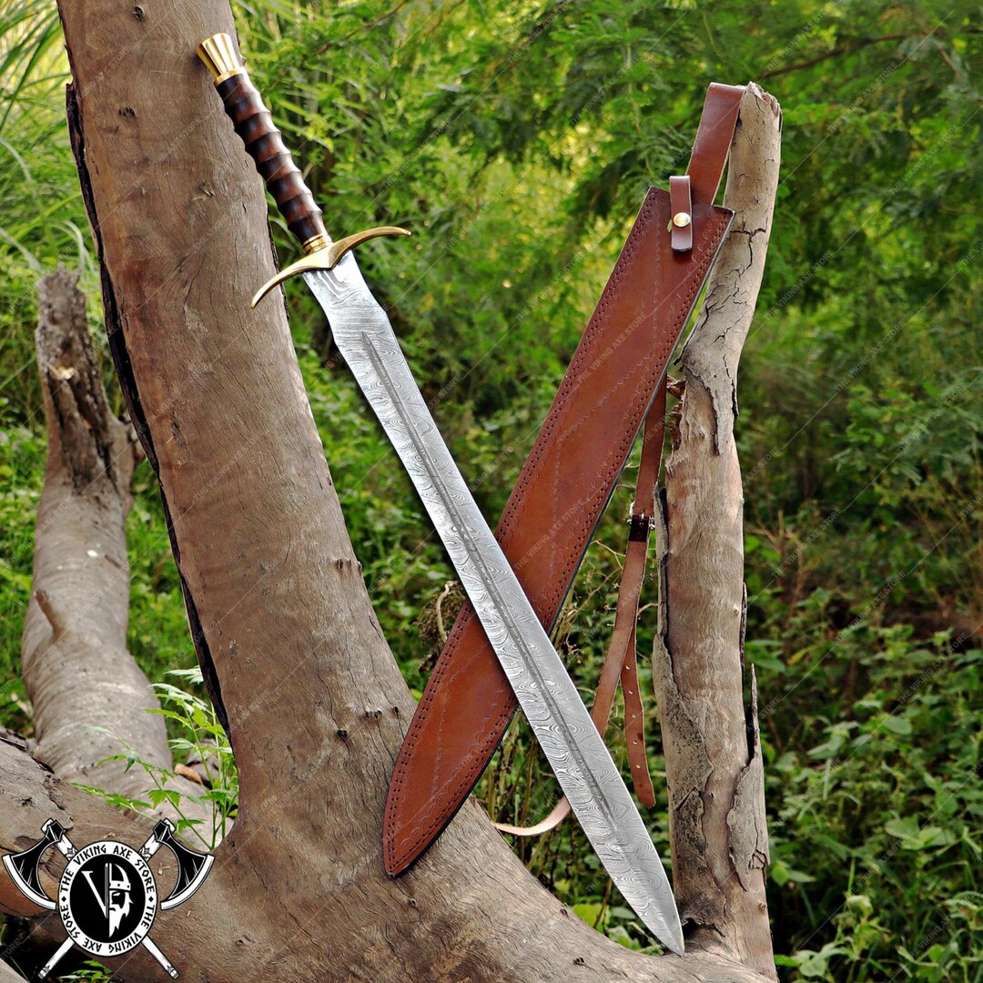 Viking Master Cosplay Long Sword, Hand Froged Damascus Steel Viking ...