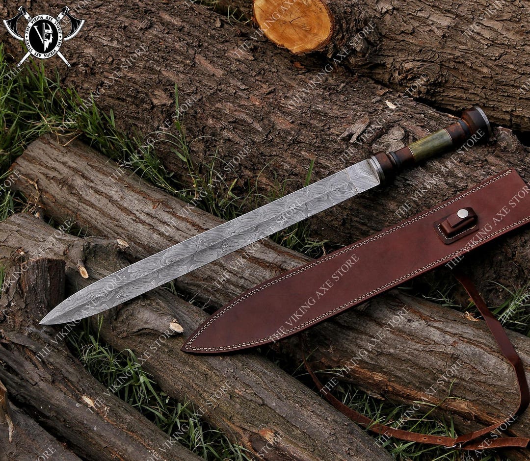 Viking Master Cosplay Long Sword, Hand Froged Damascus Steel Viking ...