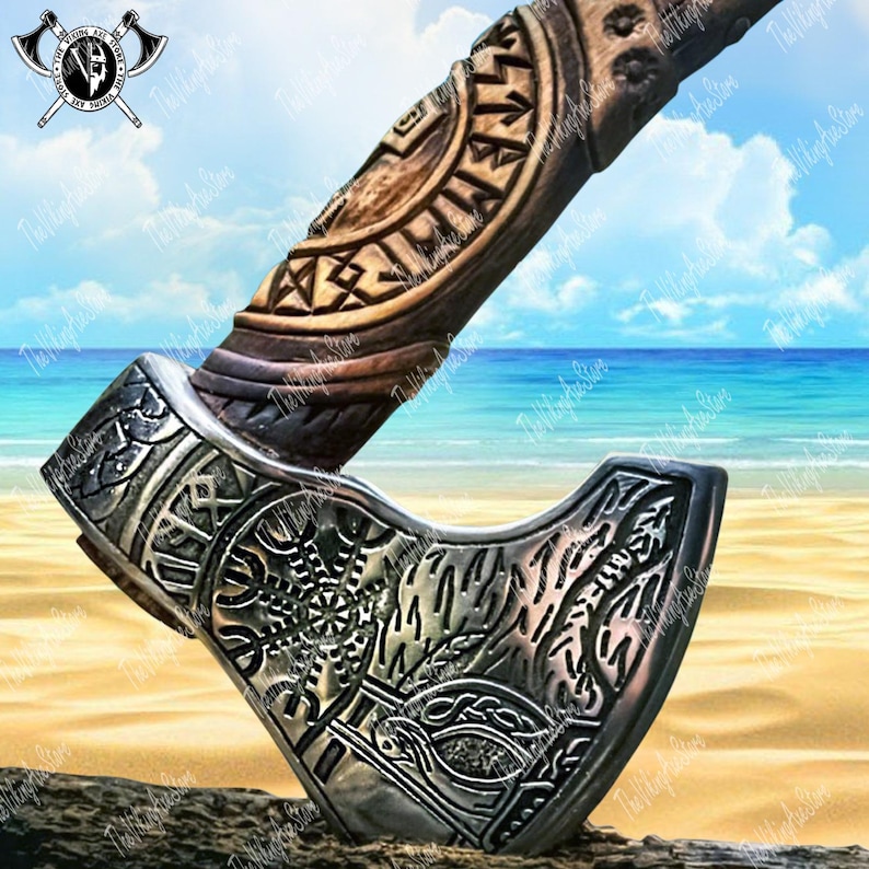 Personalized Hand Forged Viking Axe, Custom Made Viking Gifts for ...
