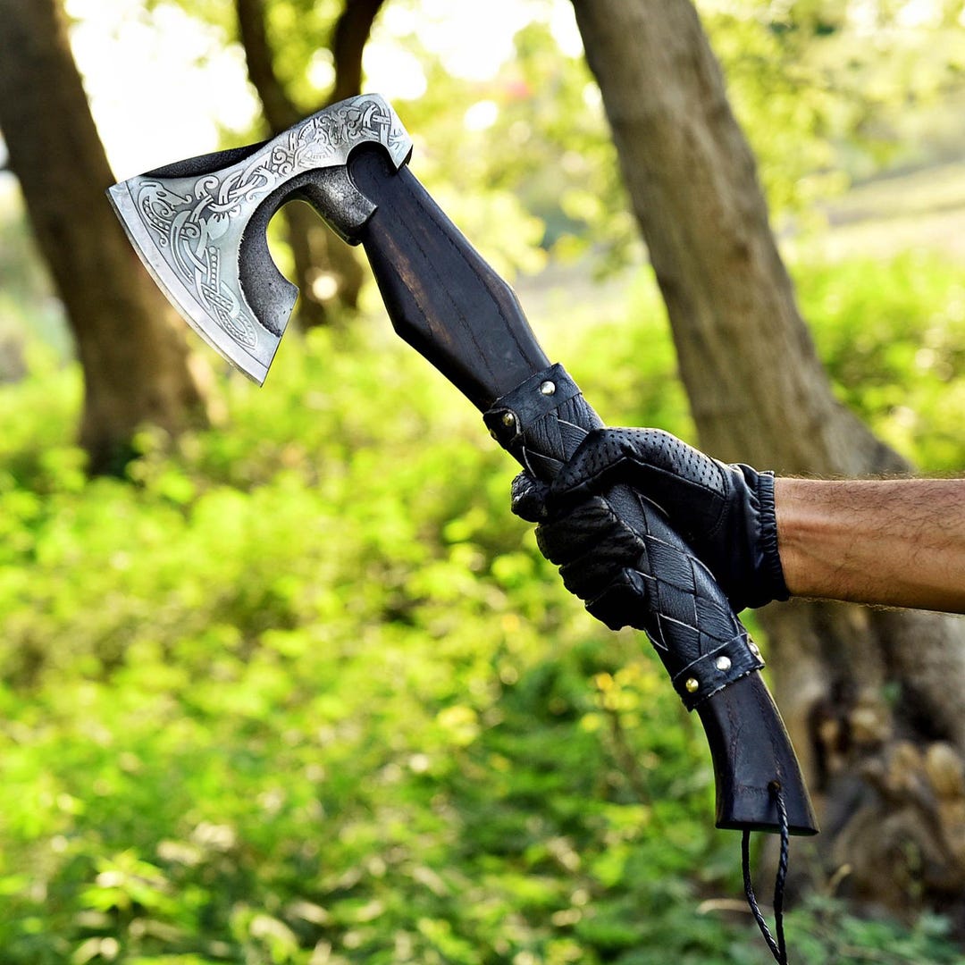 Personalized Hand Forged Viking Axe, Custom Made Viking Gifts for ...