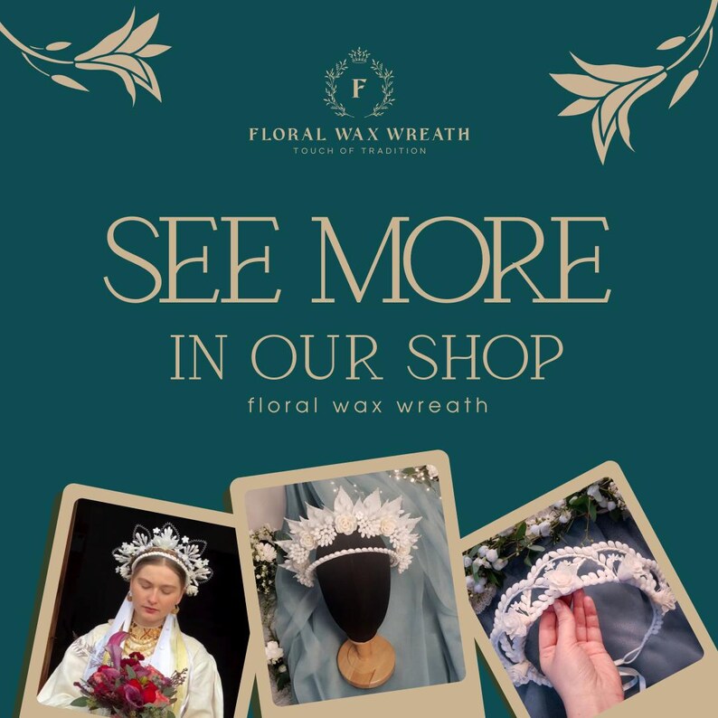 Unique Bridal Wax Crown - Elegant Wedding Hairwreath - Vintage-inspired ...