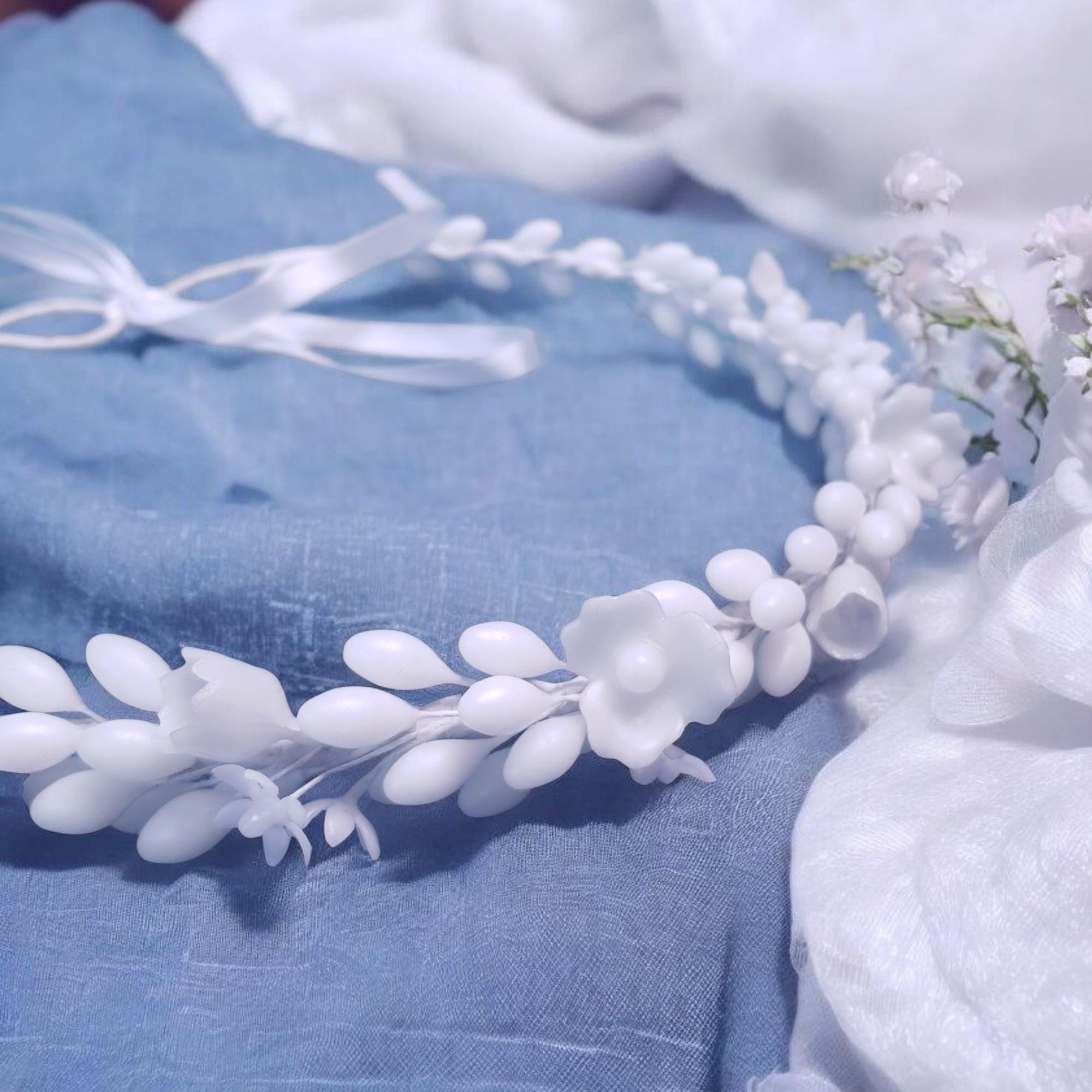 Unique Bridal Wax Crown - Elegant Wedding Hairwreath - Vintage-inspired ...