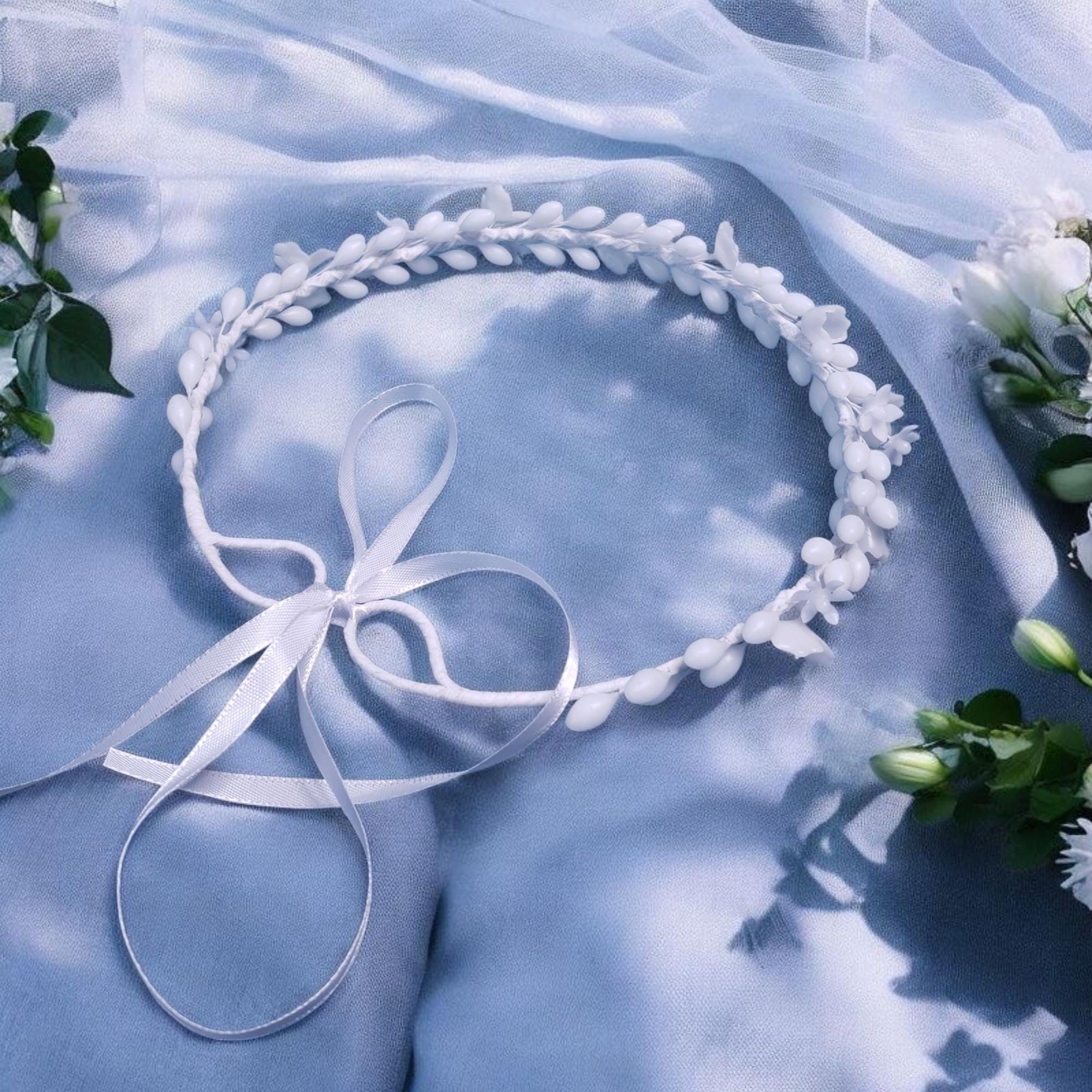 Unique Bridal Wax Crown - Elegant Wedding Hairwreath - Vintage-inspired ...