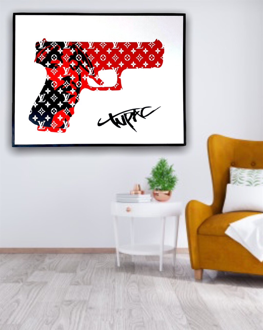 2pac Tupac Designer Wall Art Acrylic Glass, Luxury Wall Art, Artwork ...